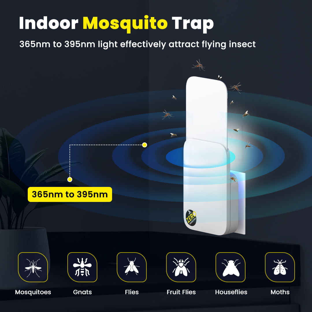 UVA Mosquitoes & Flying Insect Smart Trap (1 Device + 5 Glue Pad)– Zero ...